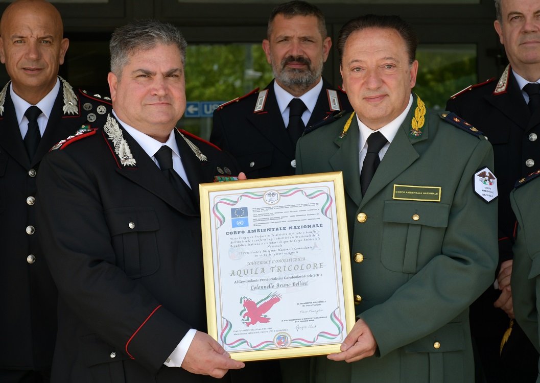 Al Comandante Carabinieri di Rieti Bruno Bellini l'"Aquila tricolore ...