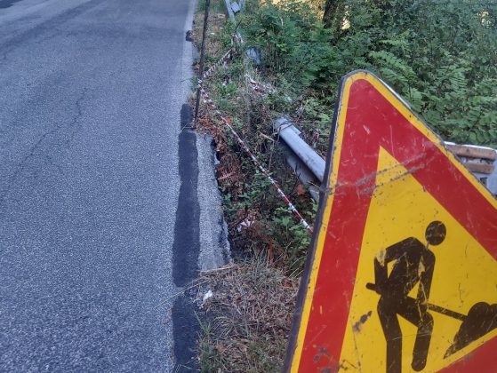 Disposta chiusura per frana della SP40 dal km8+900 - Rietinvetrina